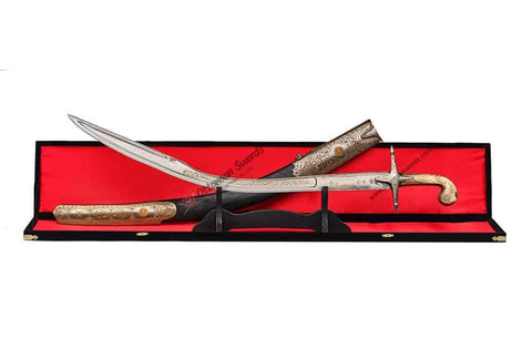 Buy Hand Forged Ottoman Swords Gold Engraved | Ottoman Swords