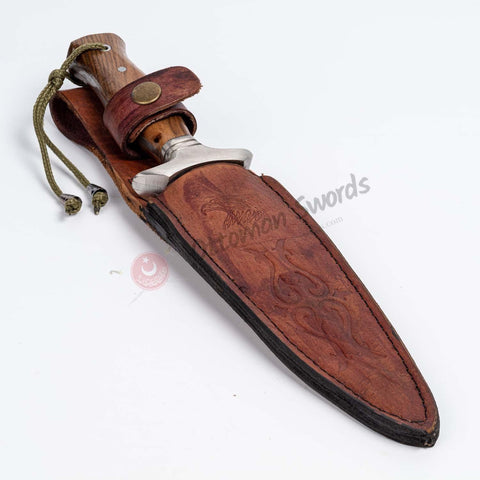 Buy Handmade Double Edge Dagger Knife Walnut Handle Stainless Steel ...