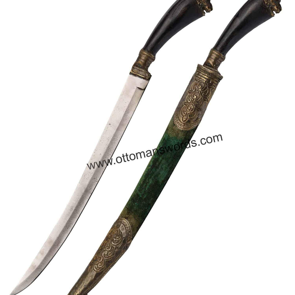 Buy Long Dagger with Lion Head Detail | For Sale | Ottoman Swords